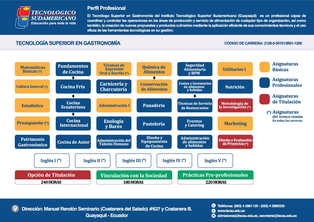 Gastronomía - Tecnológico Sudamericano