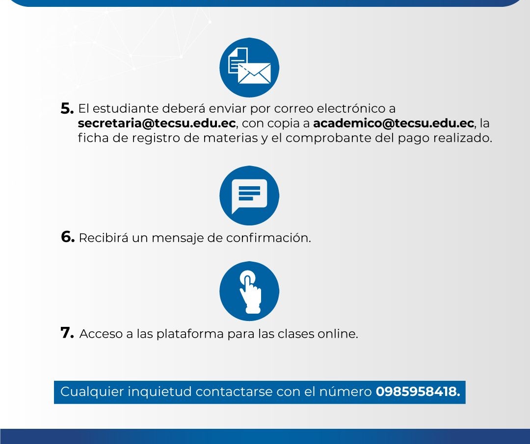 Proceso de Inscripción Estudiantes TECSU - Tecnológico Sudamericano